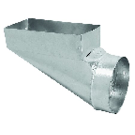 Imperial Mfg 10 in. H X 6 in. W Silver Galvanized Steel Straight Center End Boot GV0665-C | Zoro